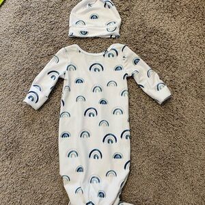 Caden Lane | Pajamas | Caden Lane Blue Rainbow Knotted Gown | Poshmark